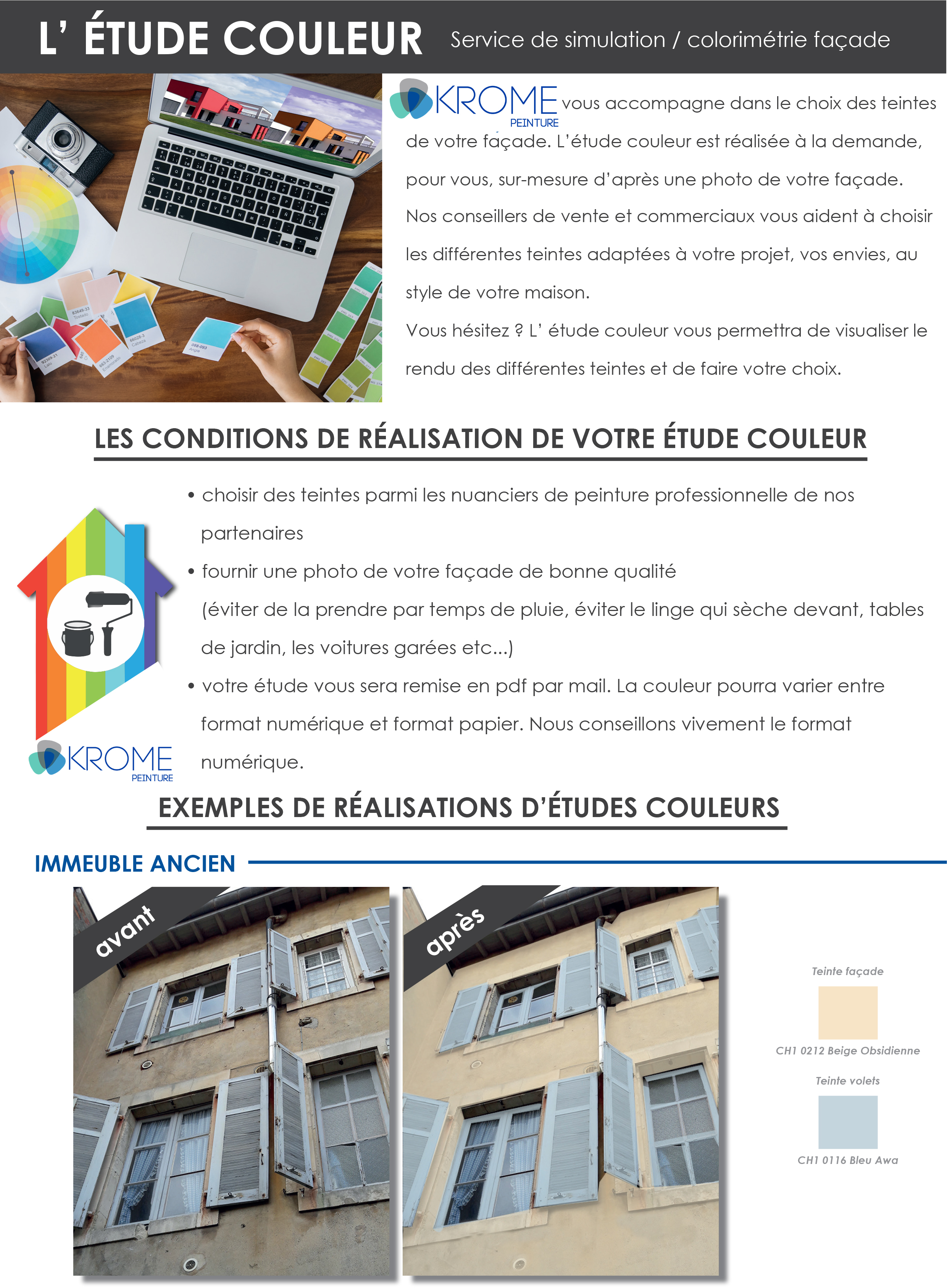 Colorimétrie | Réalisation Étude Couleurs - Krome Peinture